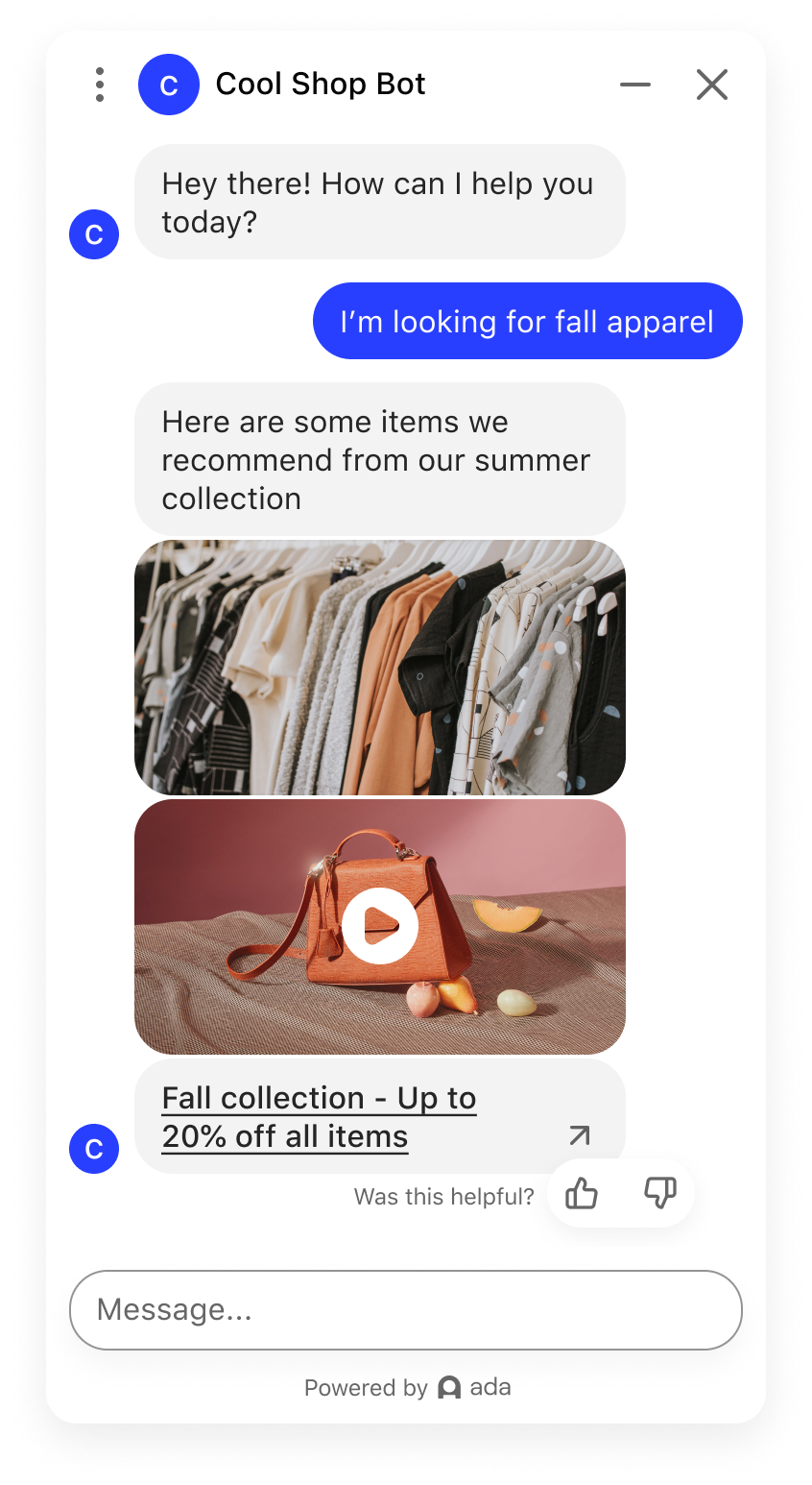 Take care of your shoppers with Gorgias & Ada